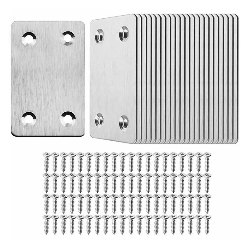 60pcs (With Screws) Stainless Steel Flat Fixed Code Laminates Drag ...