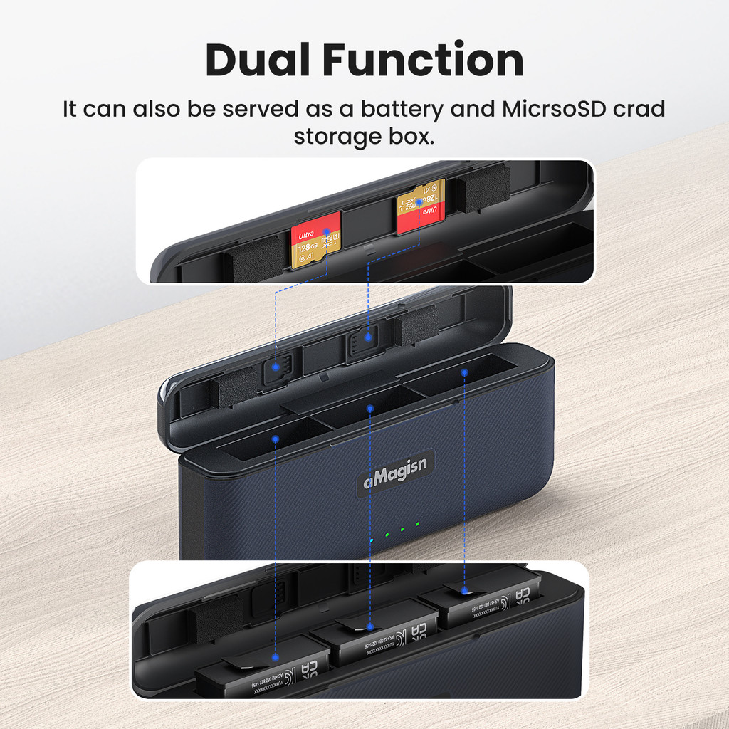 Sports Camera Charging Box For DJI Action 5 Pro Battery Charger Fast ...