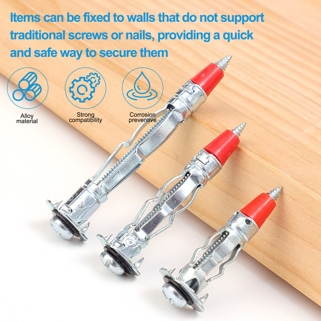 Petal Screw Anchors - Heavy Duty Bolt Hollow Drive Wall Anchor Screws ...