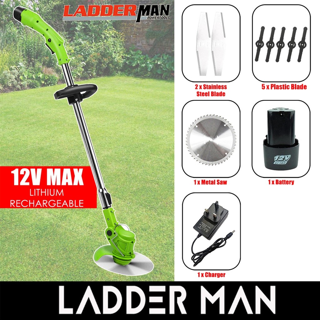 in stock LADDERMAN / PRODIY 12V Lithium Battery Cordless Grass Trimmer ...