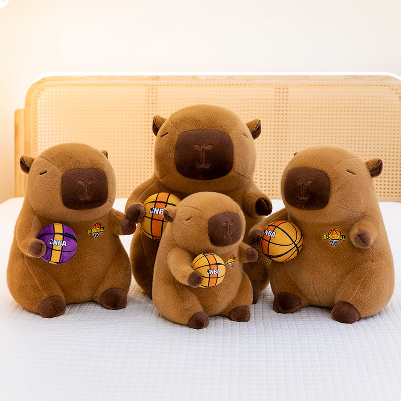 Cartoon Style Cute Basketball Capybara Plush Toy Perfect For Kids And ...