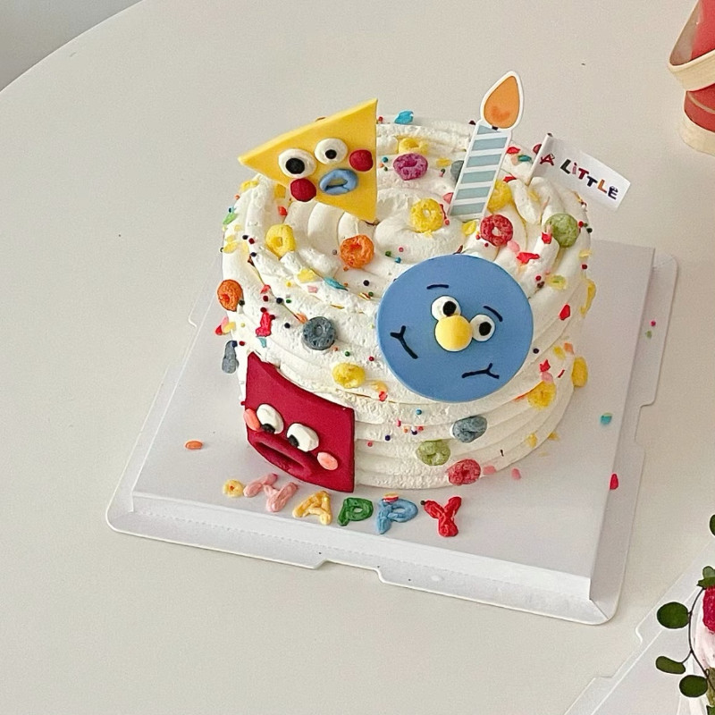 Ins Candle Cake Decoration Plugin Cartoon Cute Children Korean Birthday ...