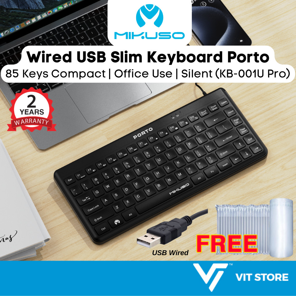Papan Kekunci USB Mudah Alih Mikuso 78 Kekunci Standard / Mini, Ringan ...