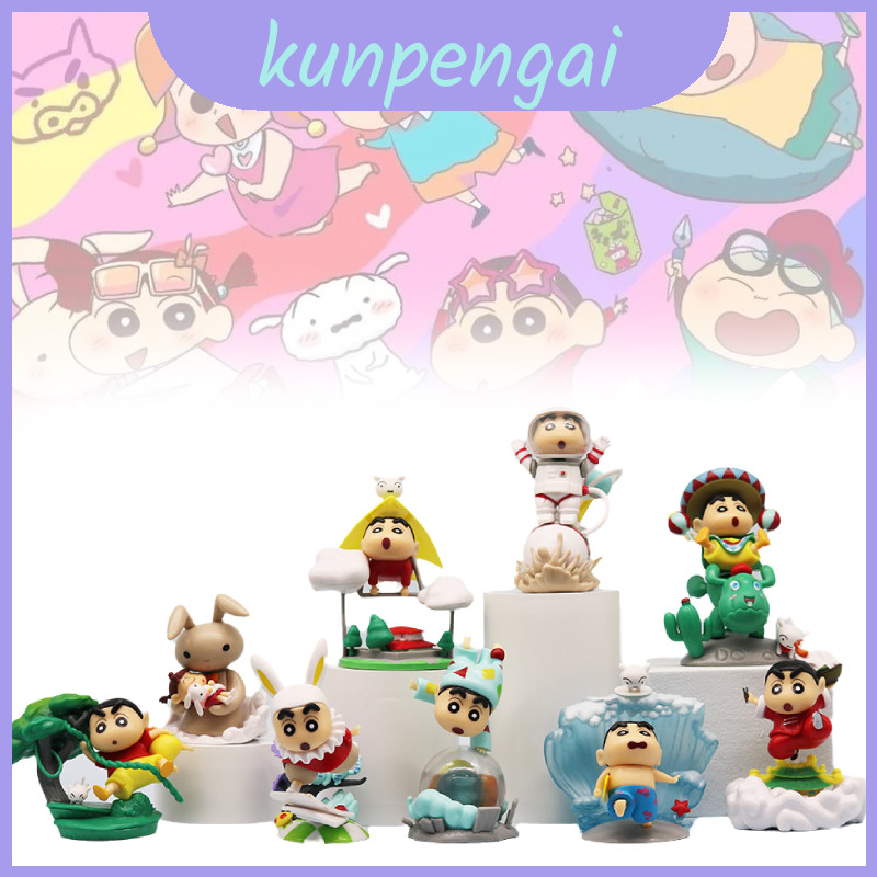 Collectible Shin-chan Crayon Miniature Models Featuring 9 Classic Anime ...