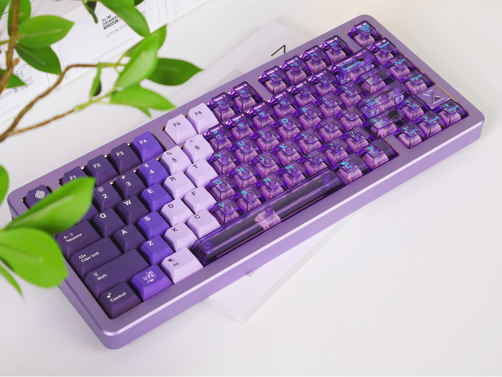 Lilac Keycaps Gradient Purple PBT+PC Light through Cherry profile ...