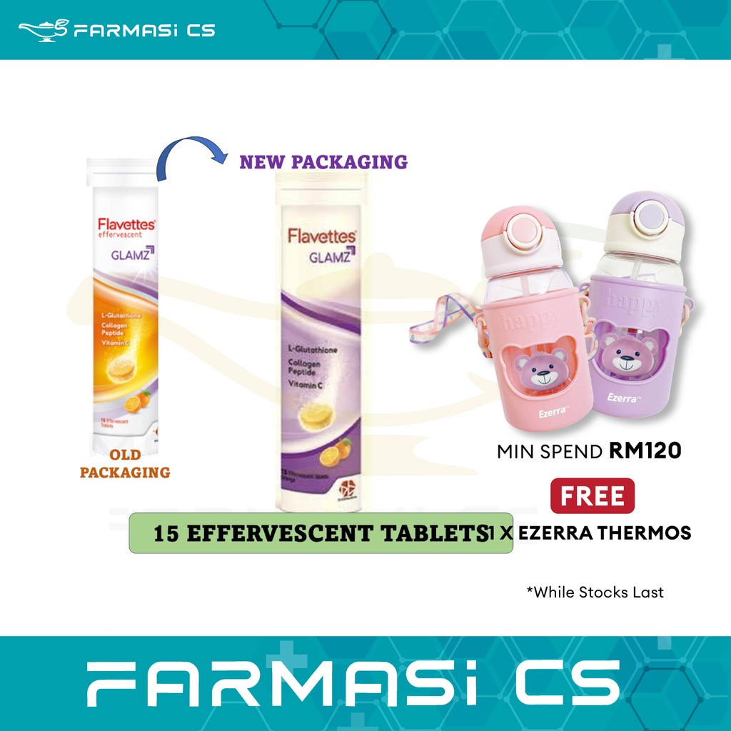 Flavettes Effervescent Glamz 15 Effervescent Tablets EXP:01/2026 ...