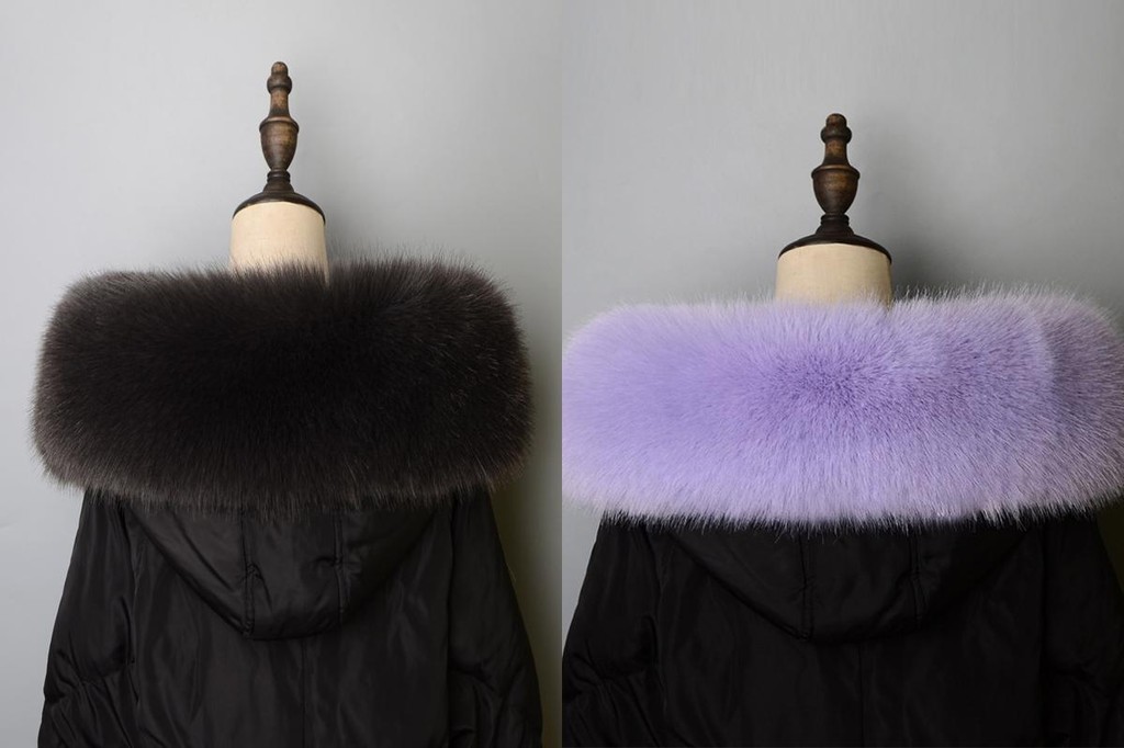 Joom Fluffy Plush Collar Faux Fur Collar Soft Fluffy Faux Fur Hood Trim ...