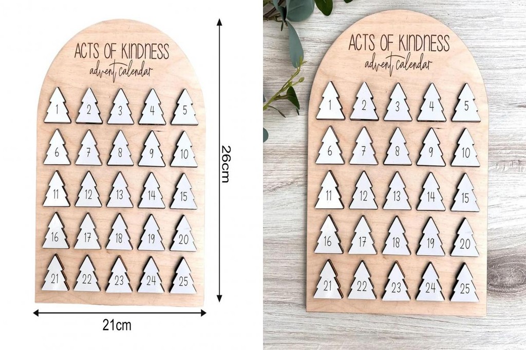YA Good Deeds Advent Calendar Holiday Decor Advent Calendar Wooden ...
