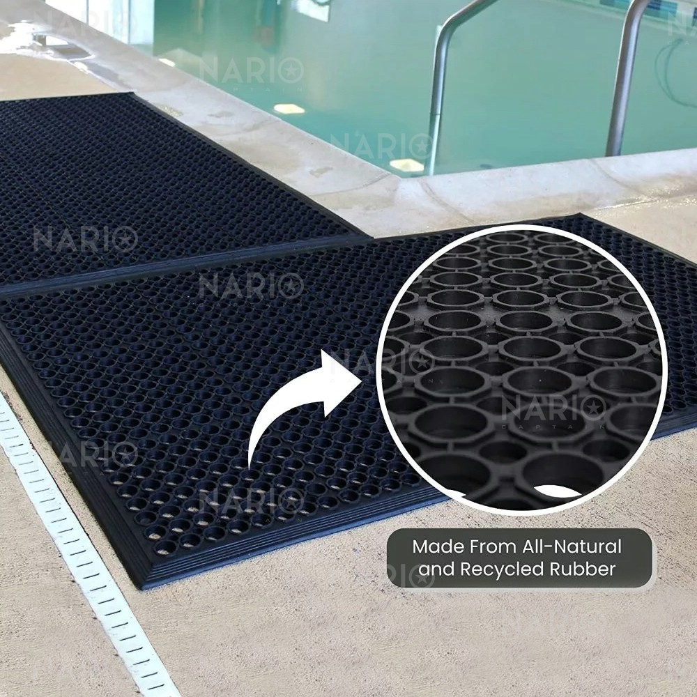 NARIO Anti-slip Floor Mat Restaurant Heavy Duty Floor Rubber Mat Thick ...