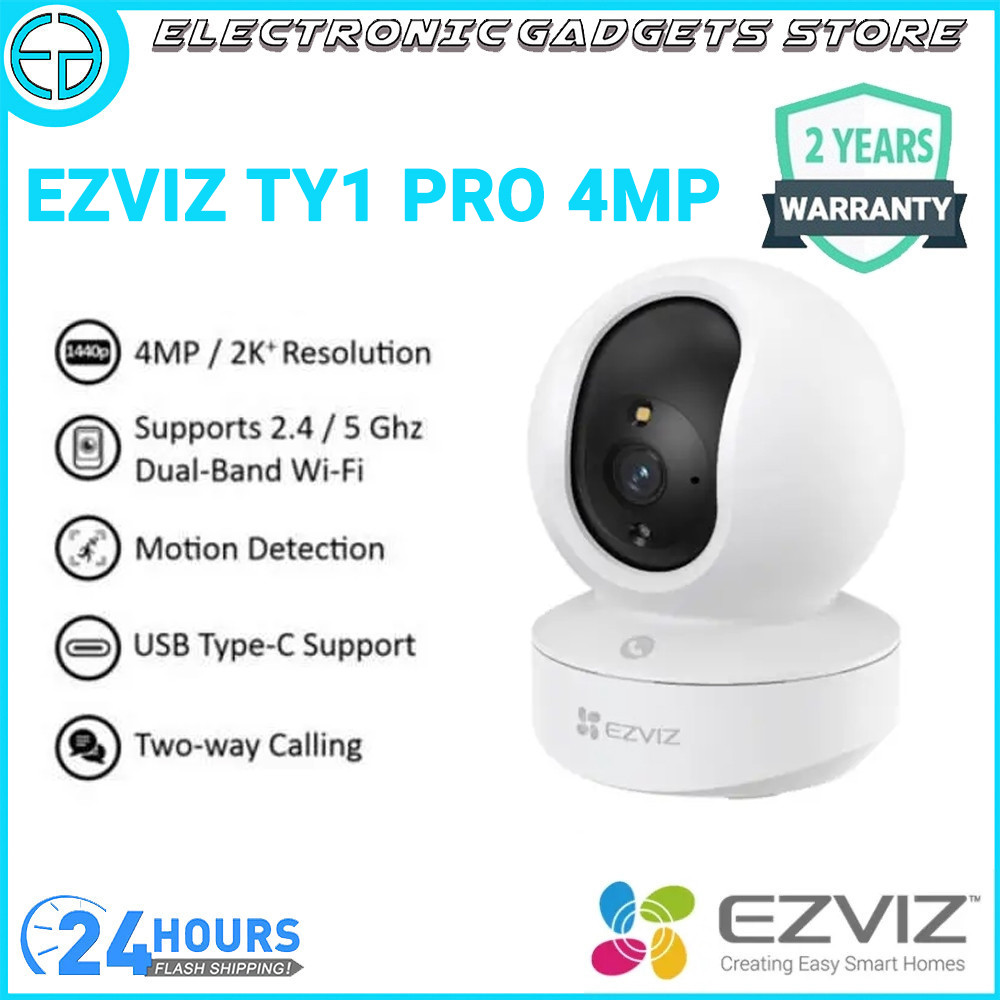 Ezviz TY1 Pro 4MP 2K 1440P Smart Tracking Indoor Pan/Tilt Two Way Talk ...