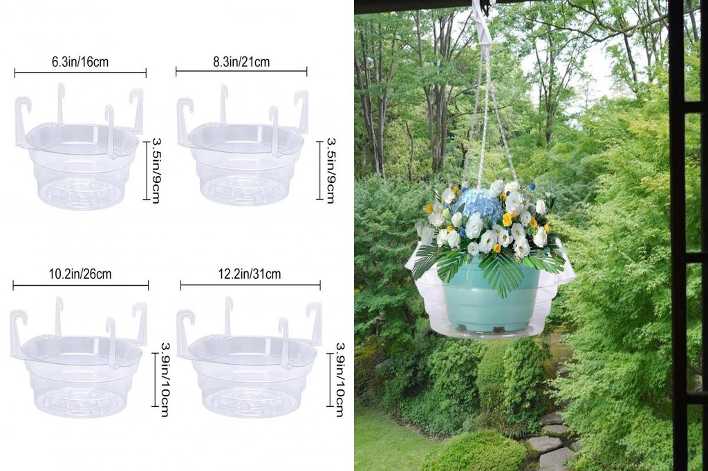 BIL Round Pot Drip Tray Hanging Plant Drip Tray 10pcs Flower Pot Drip ...