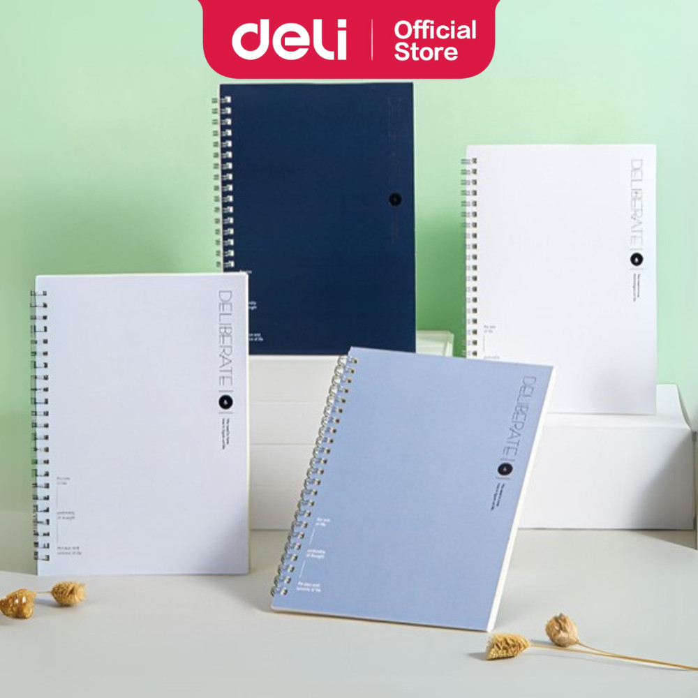 Deli Spiral Notebook A5 120 Pages Coil Binder Note Book Buku Nota ...