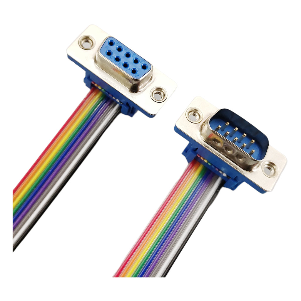 D-Sub DB9 9 Pin Male / Female Connector to FC-10P IDC Female 2.54mm 10 ...