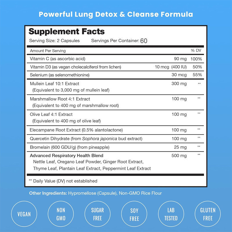 Pslalae Complete Mullein Leaf Supplement: Support Immune & Respiratory ...