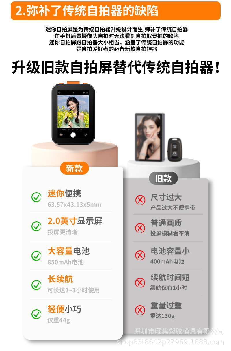 2025 Minyou mobile phone rear selfie display screen with sound playback ...