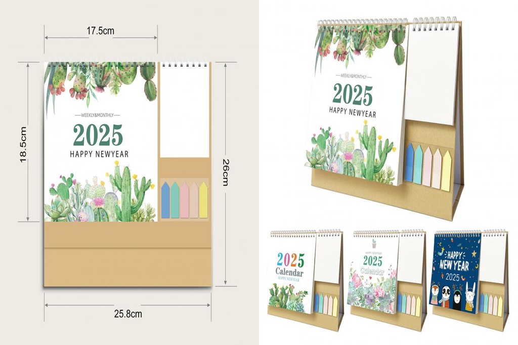 NTA Stylish Desk Planner 2025 Desk Calendar with Notepad 2025 Desk ...