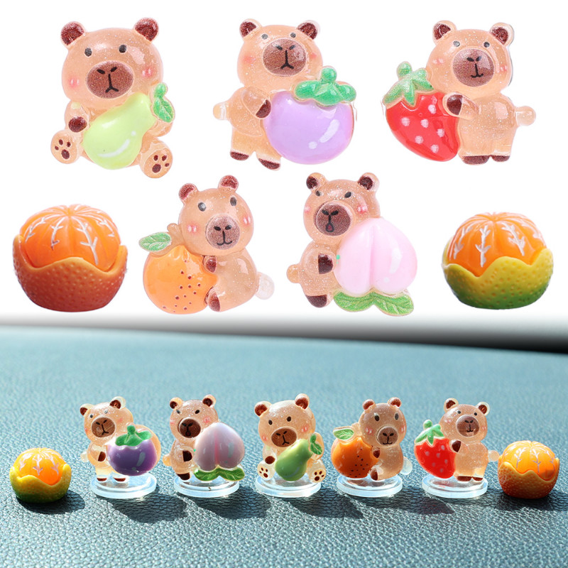 Luminous Capybara Resin Figurines Ornament - DIY Microlandscape Garden ...