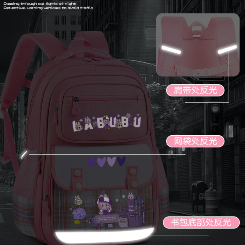 (In stock) Labubu beg sekolah waterproof backpack kids backpack beg ...