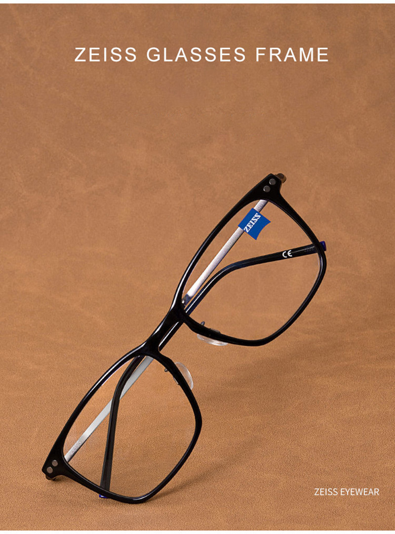 ZEISS ZS22705 Stylish Rectangular Glasses Rivet Decorated Eyeglasses ...