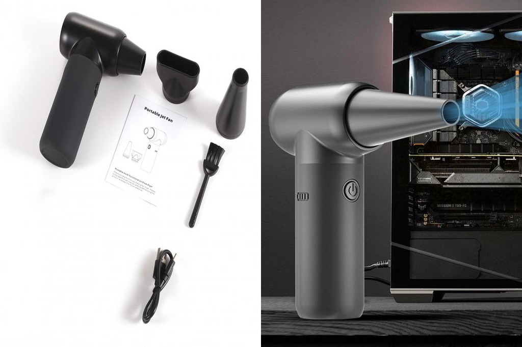 Turbine Motor Blower High-speed Air Blower Portable Rechargeable Mini ...