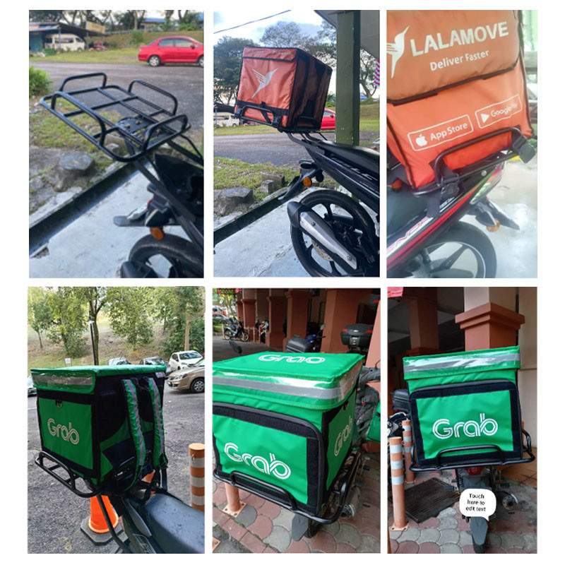 Motorcycle Cargo Rack Delivery Bag Rack Motorcycle Delivery Rack Food ...