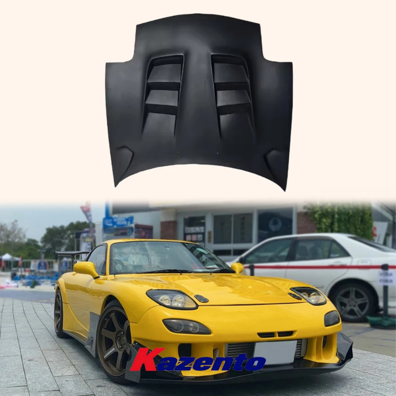For Mazda RX-7 RX7 FD3S RE Style Fiberglass FRP Unpaint Front Vent Hood ...