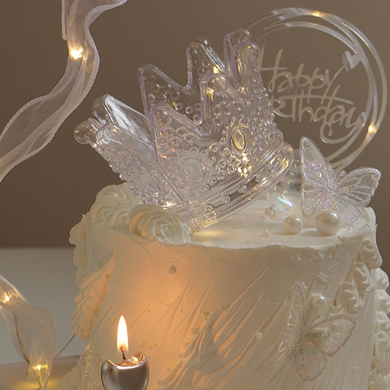 Goddess birthday cake decoration plugin crown ornament butterfly ...