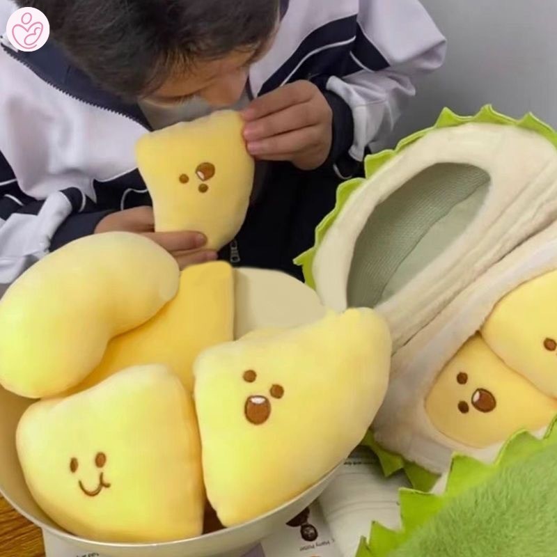 Durian Plushie Plush Toy Detachable Creative Durian Fruit Doll ...