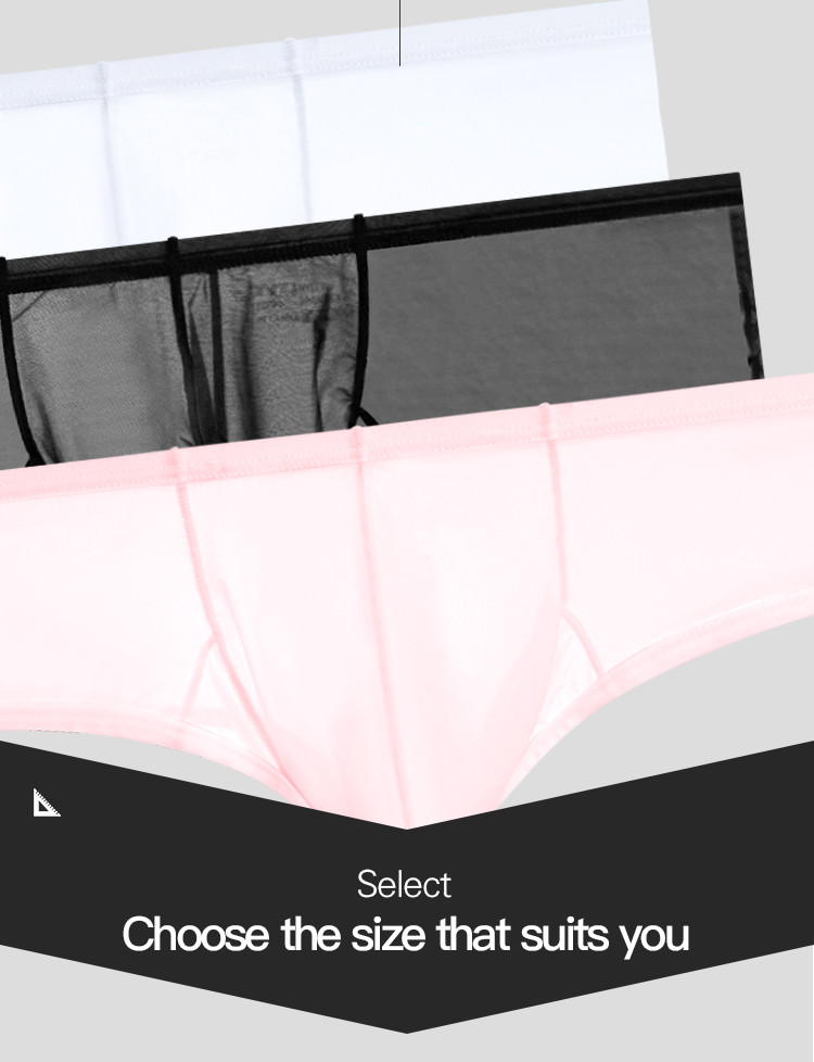 Men's Transparent Mesh Boxers Seamless Anti Flow Silk Slip Men's ...