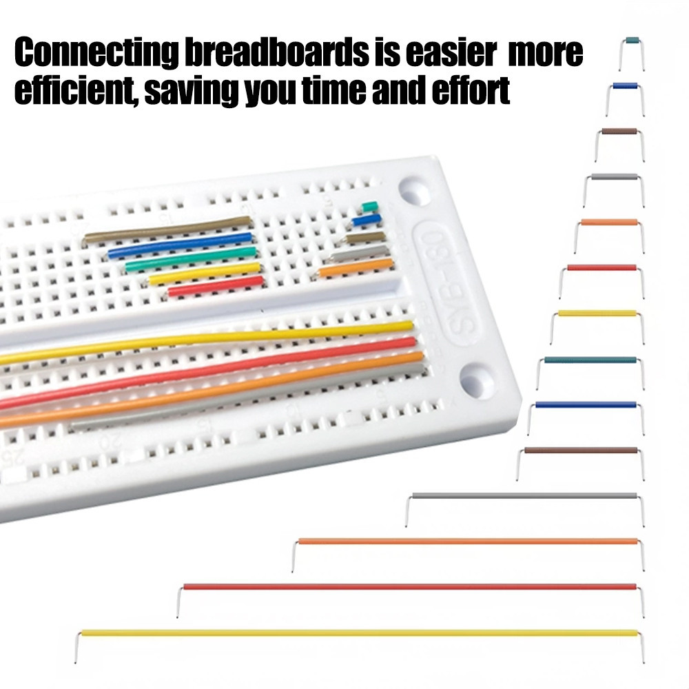 U Shape Solderless Preformed Bread Board Jumper Wire Kit 14 Lengths ...