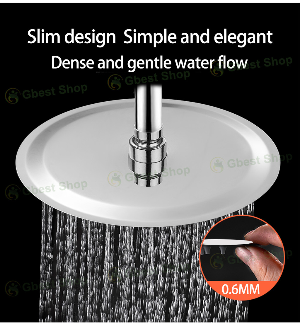 Rainfall Shower Head water 360 degree big Rain Shower Set Shower Arm ...