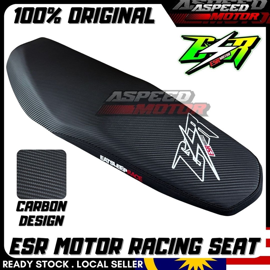 100% ORIGINAL ESR MOTOR RACING CARBON SEAT CURVED FLAT ESR LOGO Y15ZR ...