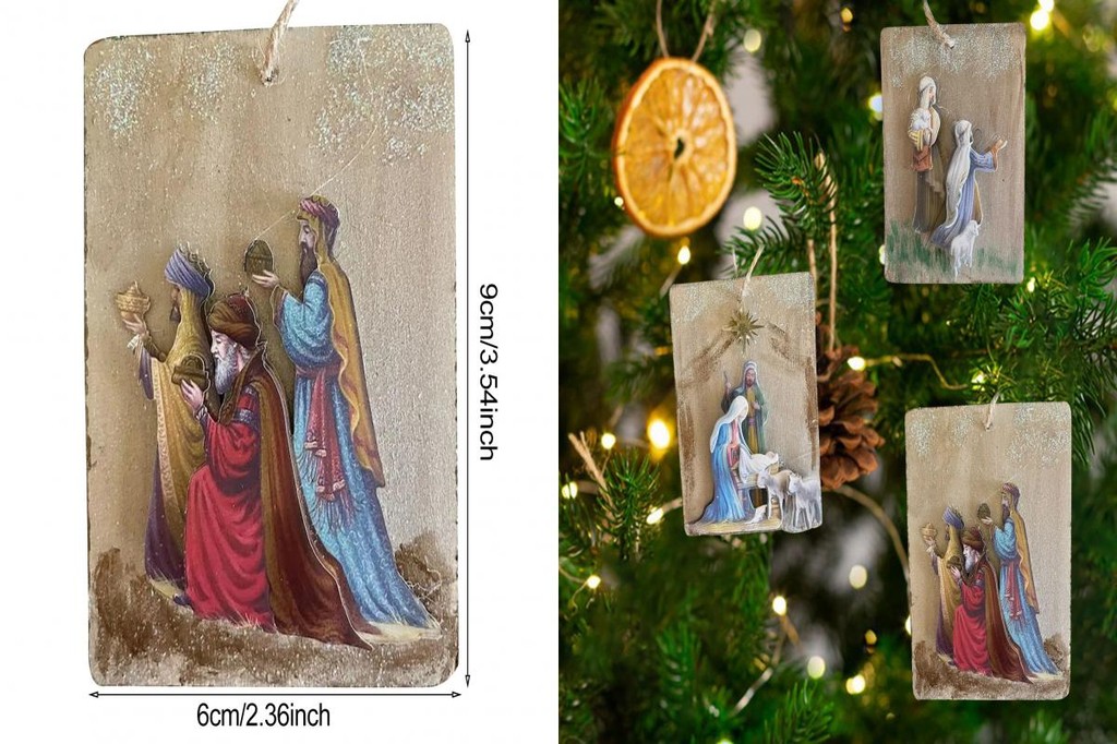{biling} Tree Hanging Nativity Decor Nativity Scene Decoration ...