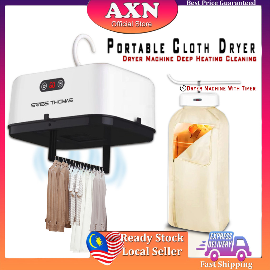 AXN Portable Clothes Dryer Cloth Dryer Quiet Dryer Machine Deep Heating ...