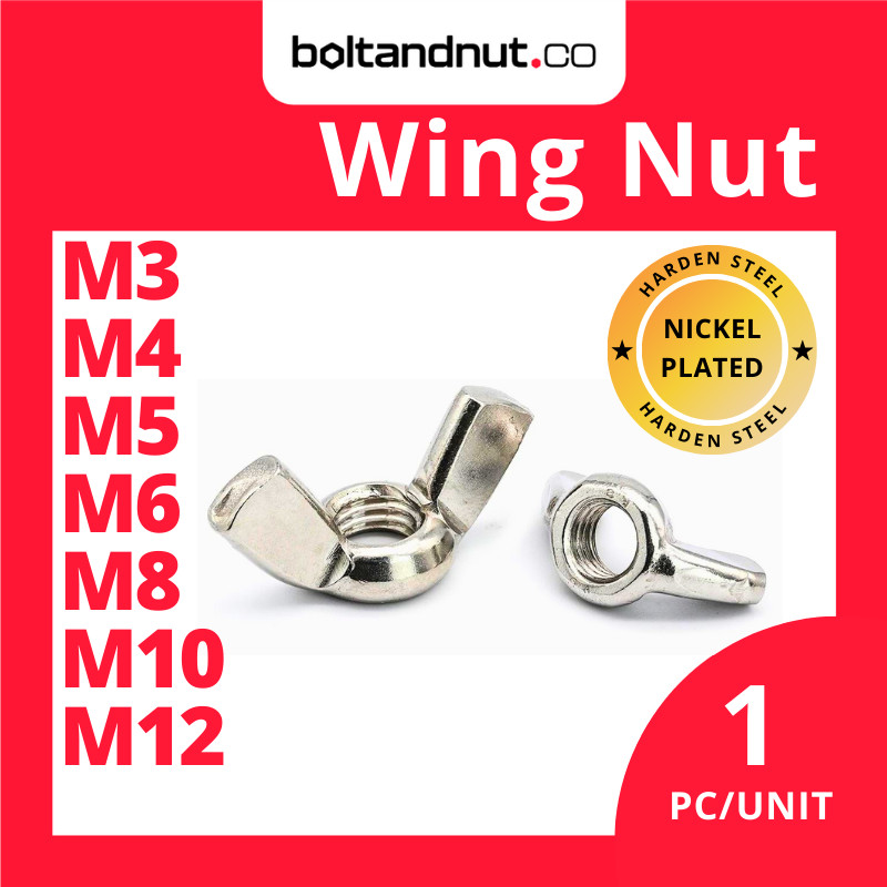 Wing Nut DIN315 AF | Nickel Plating | M3 M4 M5 M6 M8 M10 M12 ...