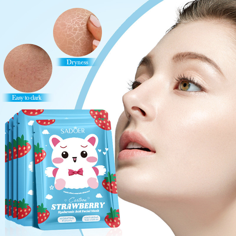 SADOER Cartoon Fruit Extract Hyaluronic Acid Nicotinamide Multi-Effect Moisturizing Nourish ...
