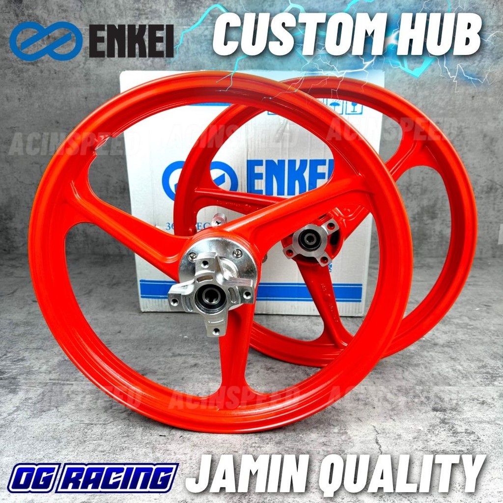 YAMAHA Y15ZR Y16 LC135 V8 3 Batang Oren Custom Sport rim/ Custom Hub 3 ...