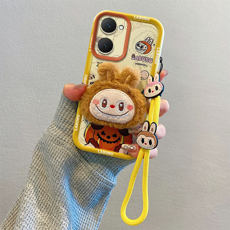 3D Plush Labubu Doll Phone Case for Vivo Y36 Y27 Y28S 5G Y18 Y18S Y03 ...