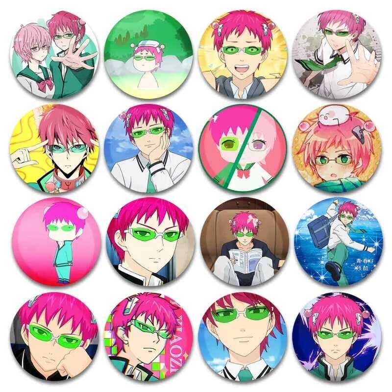 Anime The Disastrous Life of Saiki K. Enamel Pin Kusuo Saiki Figure ...