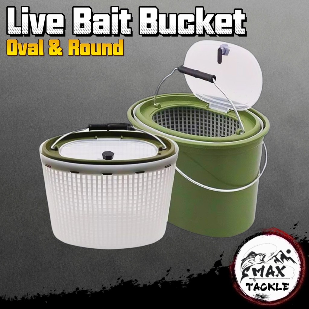 Tong Udang Hidup Bekas Plastik Fishing Live Bait Bucket Oxygen Pump Set ...