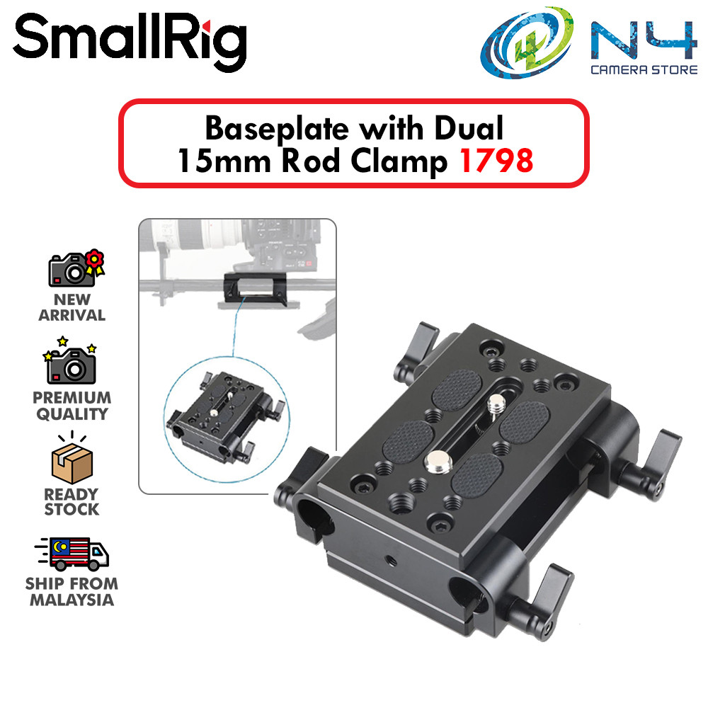 SmallRig Baseplate with Dual 15mm Rod Clamp [1798] | Shopee Malaysia