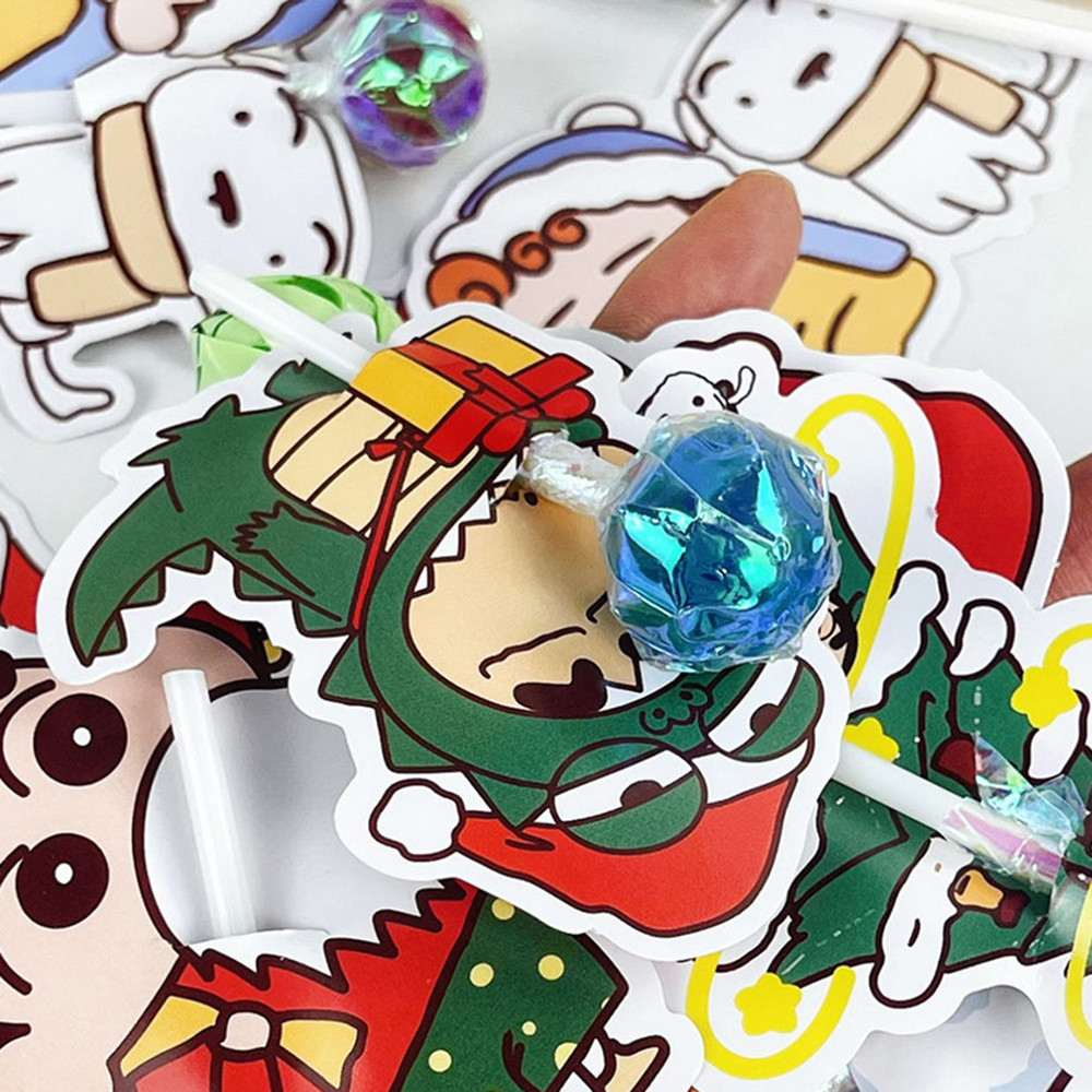 Cute Crayon Shin Chan Sanrio Christmas Series Lollipop Cardboard ...
