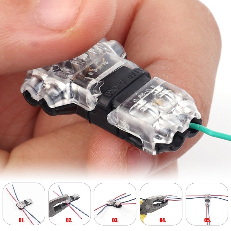 Compact 22-18AWG Solderless Quick Terminal Blocks Universal H/T Type ...