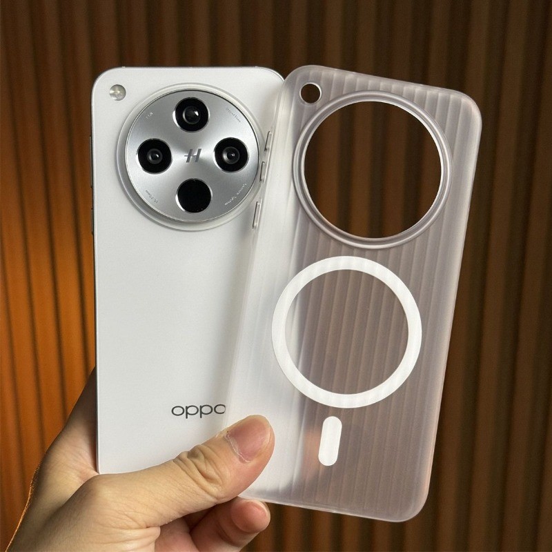 For OPPO Find X8 Pro Mini Ultra Thin Simple Fashion Corrugated Magnetic ...