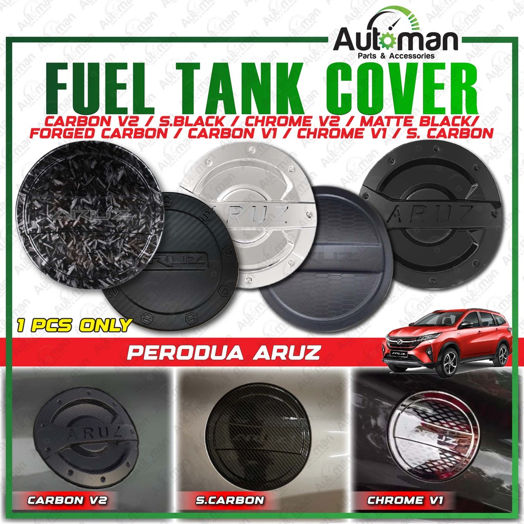 Perodua Aruz Fuel Tank Cover Fuel Cap Trim Forged Carbon Chrome Shining ...