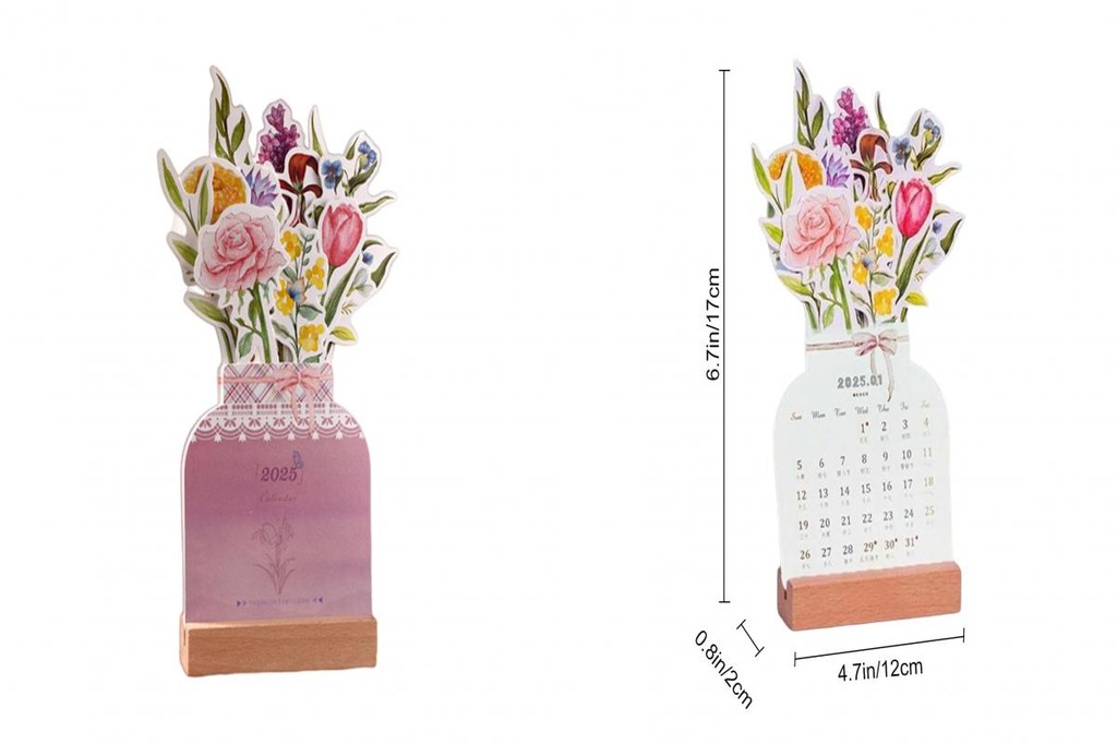 [Sarah] Detachable Monthly Planner Sturdy Base Desk Calendar 2025 ...