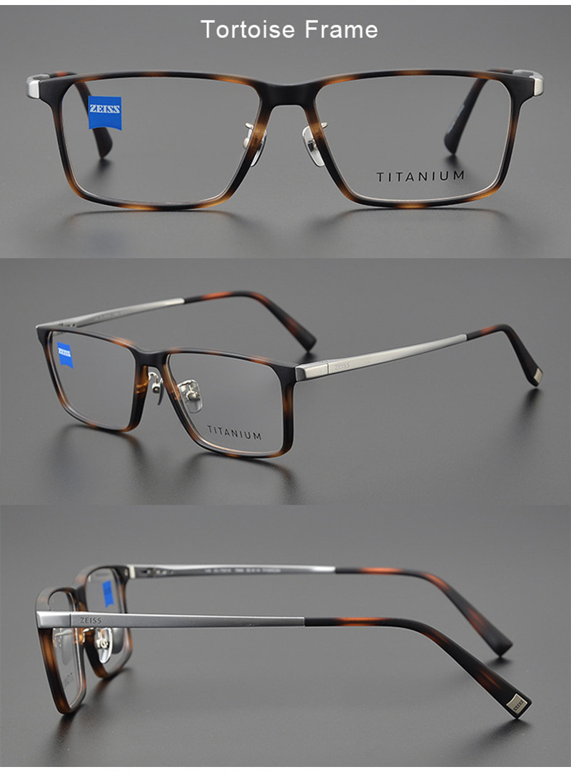 ZEISS Eyeglasses Frame Pure Titanium Leg Stylish Comfortable Square ...