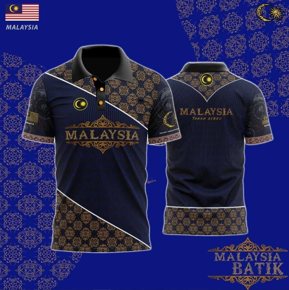 edition batik polo 3d 2025 malaysia merdeka 67 print all new dry fit 25 ...