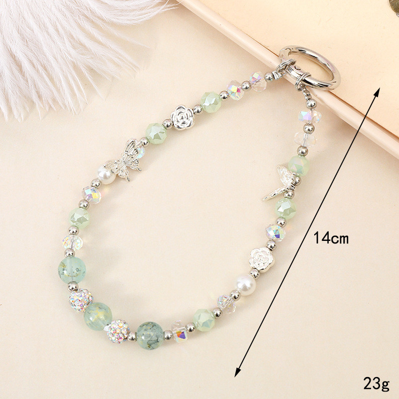 Crystal butterfly beaded mobile phone chain,lanyard phone、phone ...
