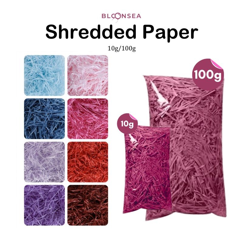 10g 100g Shredded Paper Crinkle Filling Gift Craft Box Surprise Foam ...